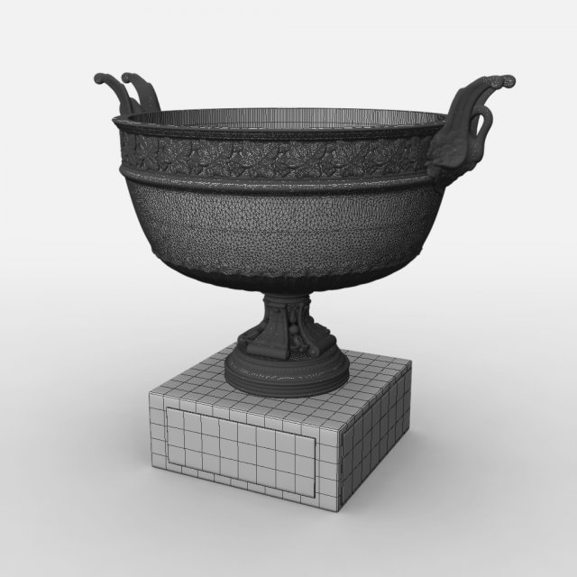 roland garros mens trophy 3D Model in Awards 3DExport