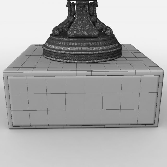 roland garros mens trophy 3D Model in Awards 3DExport