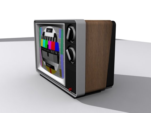 television 3D Model in Video 3DExport