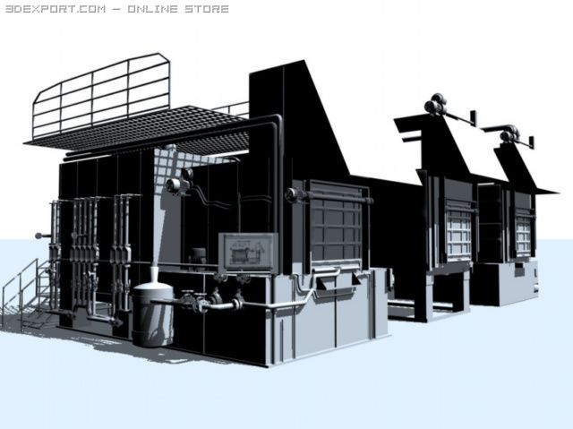 Furnace 3D Model in Parts 3DExport