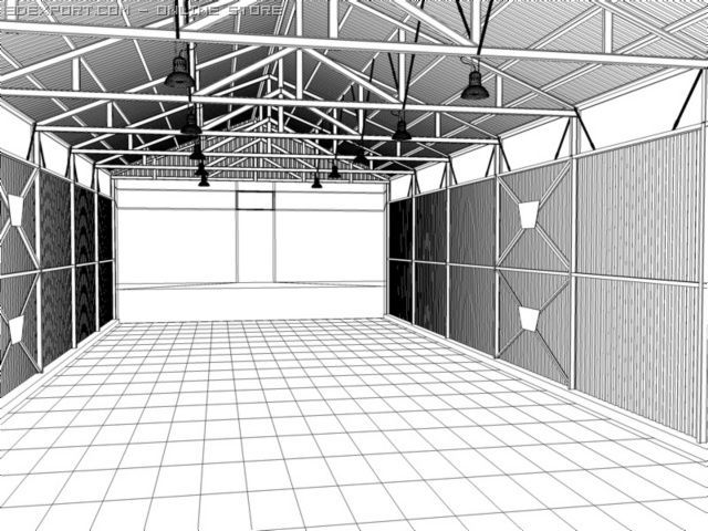 hall 3D Models in Parts 3DExport