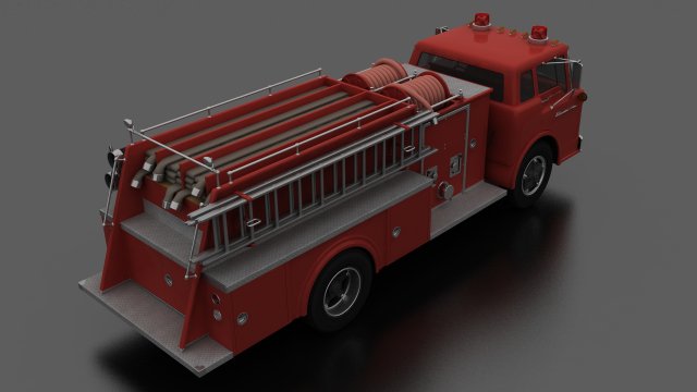 c-series c-800 firetruck unmarked 1958 3D Model in Truck 3DExport