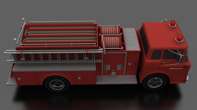 c-series c-800 firetruck unmarked 1958 3D Model in Truck 3DExport