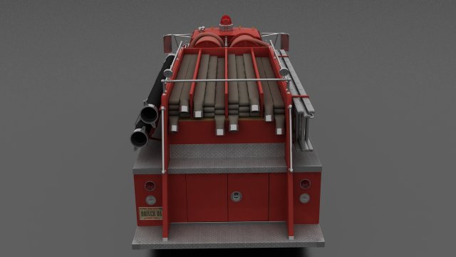 F-Series F-800 FireTruck Unmarked 1964 3D Model in Truck 3DExport
