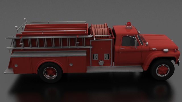 F-Series F-700 FireTruck Unmarked 1965 3D Model in Truck 3DExport