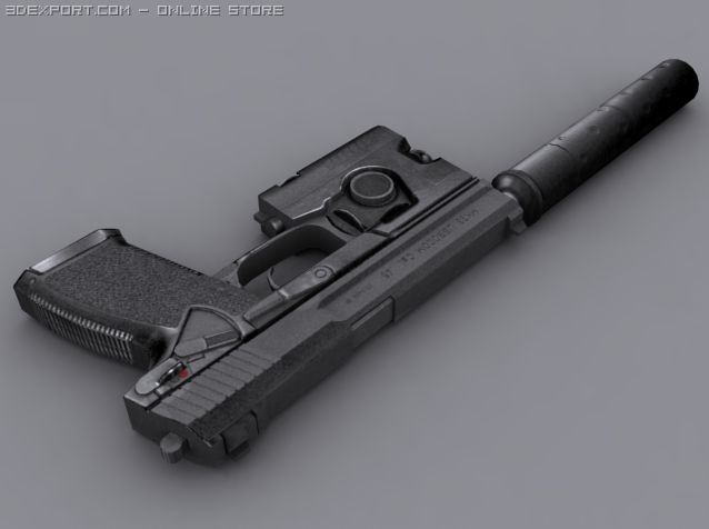 heckler koch mk23 socom 3D Model in Accessories 3DExport