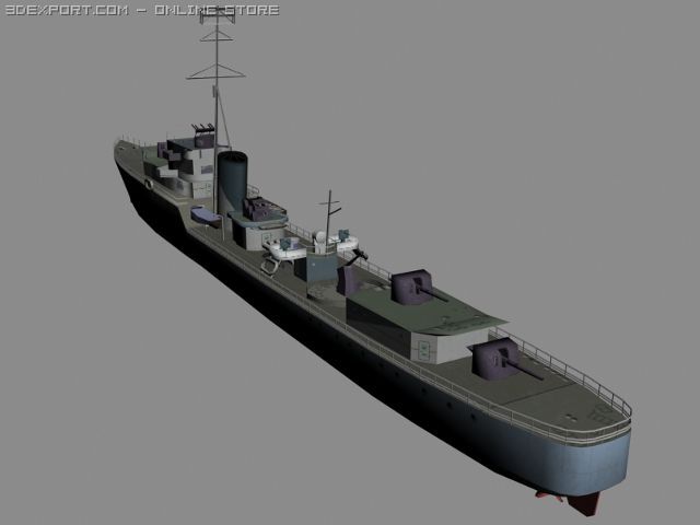HMS Onslow battleship 3D Model in Battleship 3DExport
