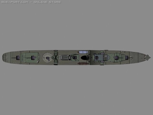 HMS Onslow battleship 3D Model in Battleship 3DExport
