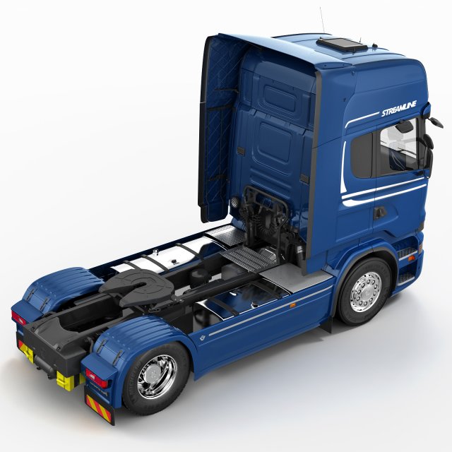 streamline truck with trailer 3D Model in Truck 3DExport