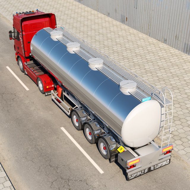 streamline truck with trailer 3D Model in Truck 3DExport