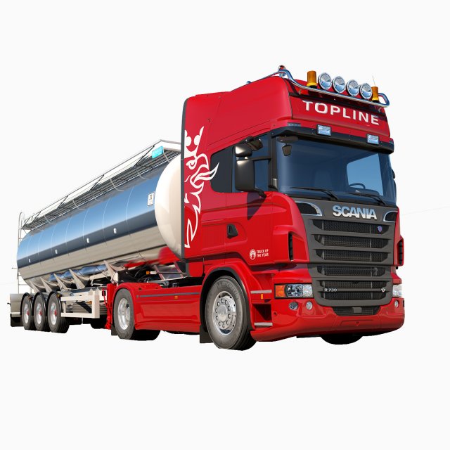 streamline truck with trailer 3D Model in Truck 3DExport