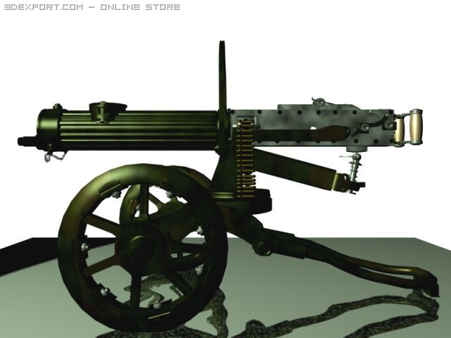 machine maxim 3D Model in Rifle 3DExport