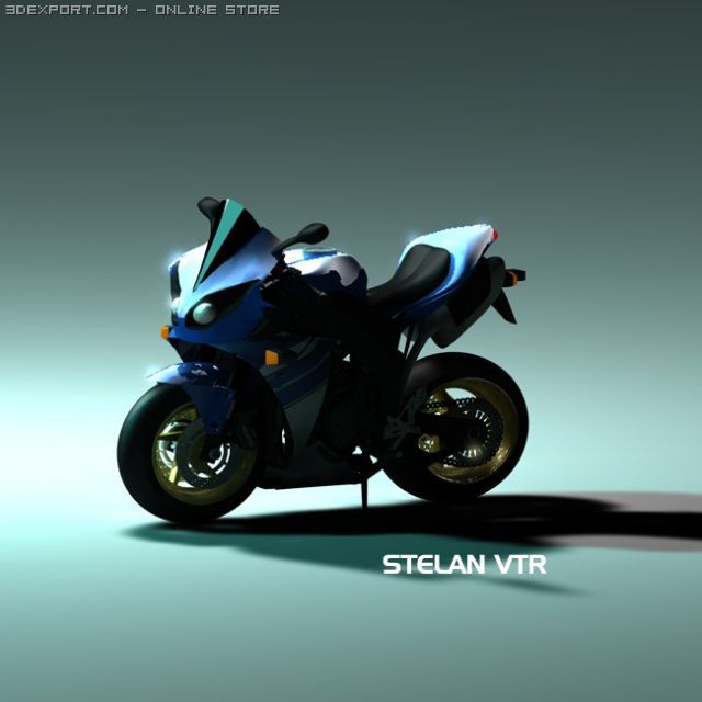 Yamaha r1 cartoon c4d 3ds obj 3D Model in Motorcycle 3DExport