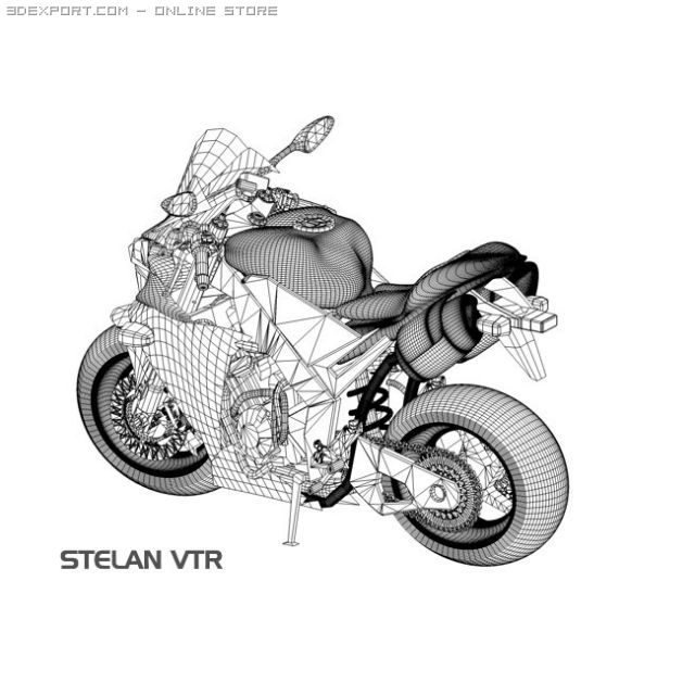 Yamaha r1 cartoon c4d 3ds obj 3D Model in Motorcycle 3DExport