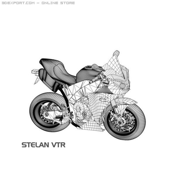 Yamaha r1 cartoon c4d 3ds obj 3D Model in Motorcycle 3DExport