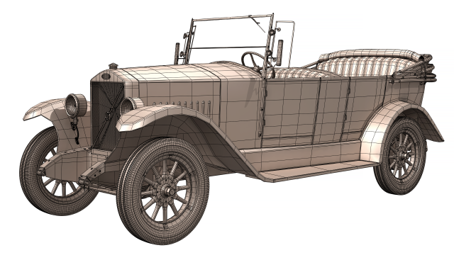 volvo ov4 1927 - 1929 3D Model in Old Cars 3DExport