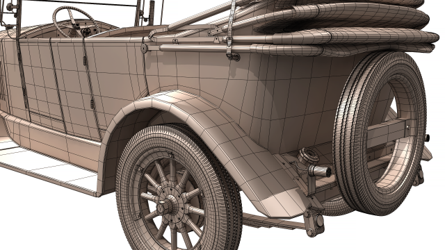 volvo ov4 1927 - 1929 3D Model in Old Cars 3DExport