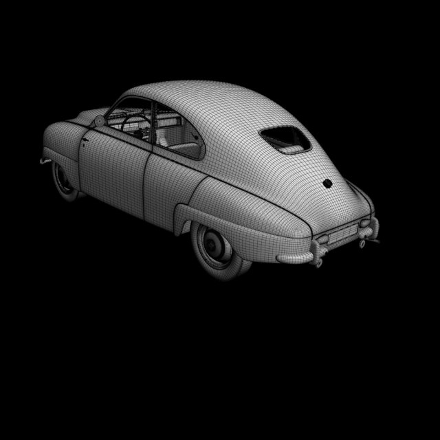 saab 92 3D Model in Classic Cars 3DExport