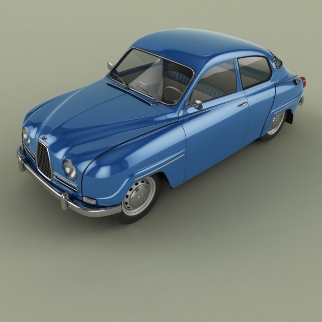 saab 96 3D Model in Classic Cars 3DExport