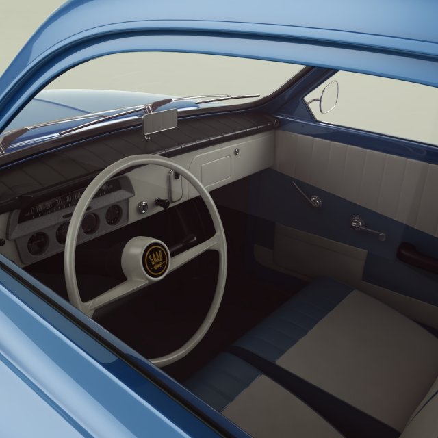 saab 96 3D Model in Classic Cars 3DExport