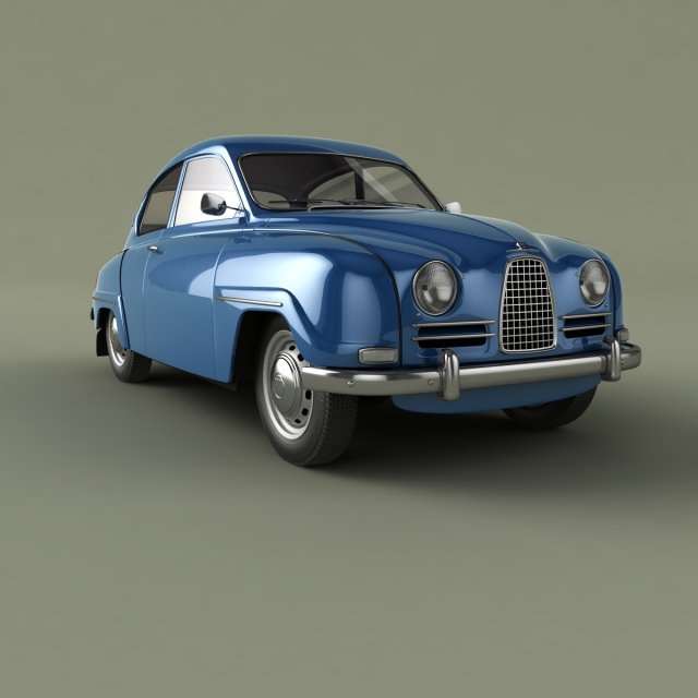 saab 96 3D Model in Classic Cars 3DExport