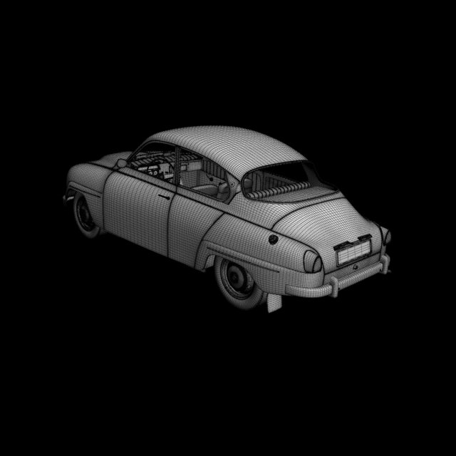 saab 96 3D Model in Classic Cars 3DExport