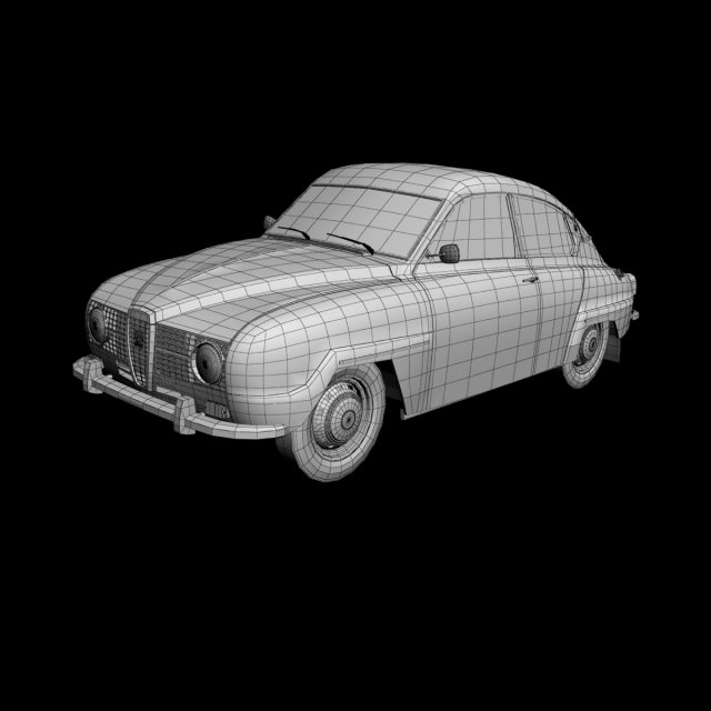 saab 96 1965 3D Model in Classic Cars 3DExport