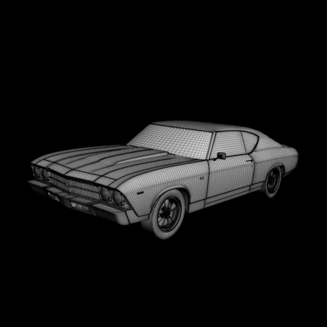 chevrolet chevelle 1969 3D Model in Classic Cars 3DExport