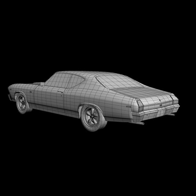 chevrolet chevelle 1969 3D Model in Classic Cars 3DExport