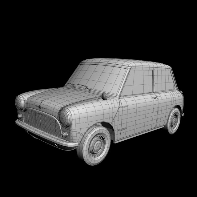 morris mini minor 1959 3D Model in Classic Cars 3DExport