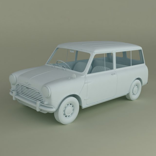 morris mini minor traveller 3D Model in Classic Cars 3DExport
