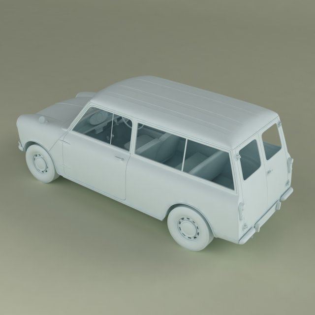 morris mini minor traveller 3D Model in Classic Cars 3DExport