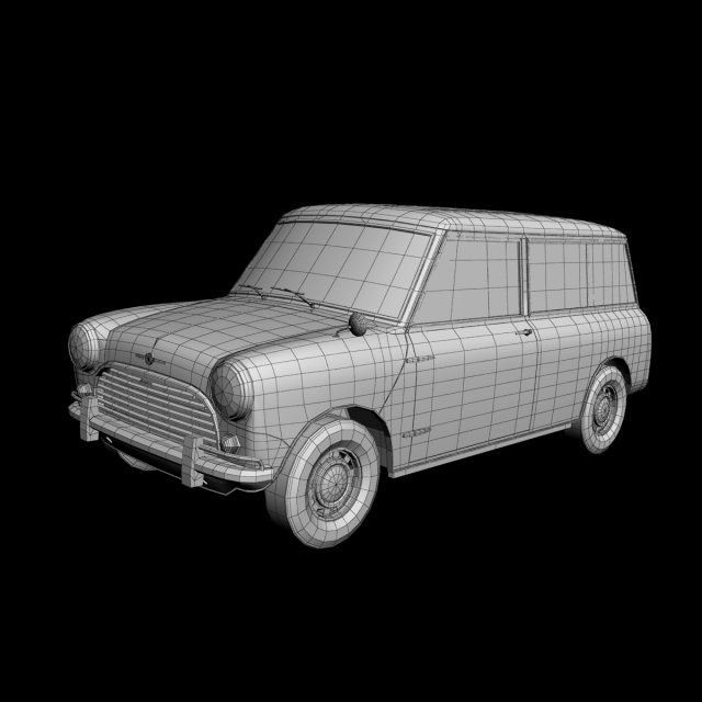 morris mini minor traveller 3D Model in Classic Cars 3DExport