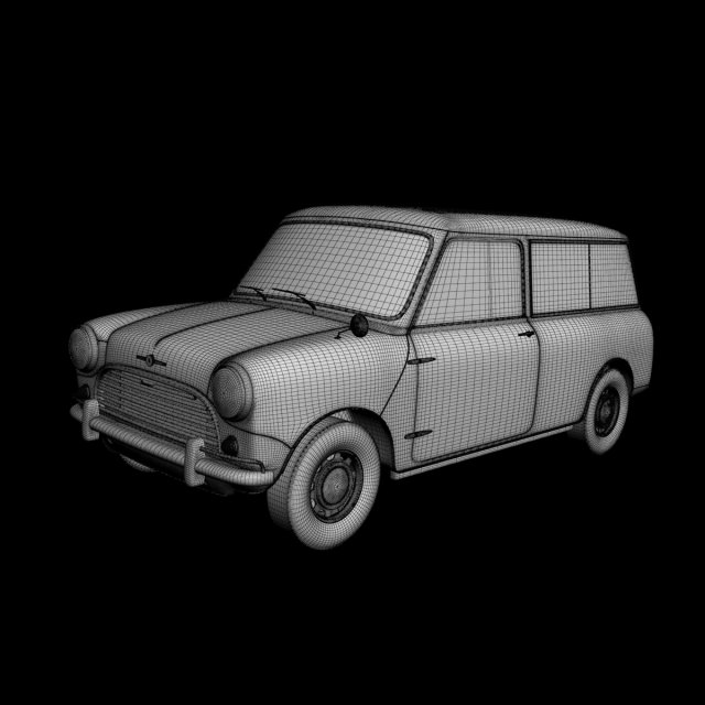 morris mini minor traveller 3D Model in Classic Cars 3DExport