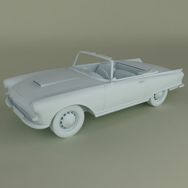 auto union 1000 sp cabriolet 3D Model in Classic Cars 3DExport