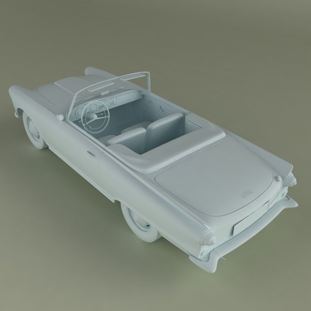 auto union 1000 sp cabriolet 3D Model in Classic Cars 3DExport