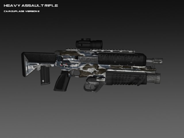 heavy assault rifle 3D Model in Machine Gun 3DExport