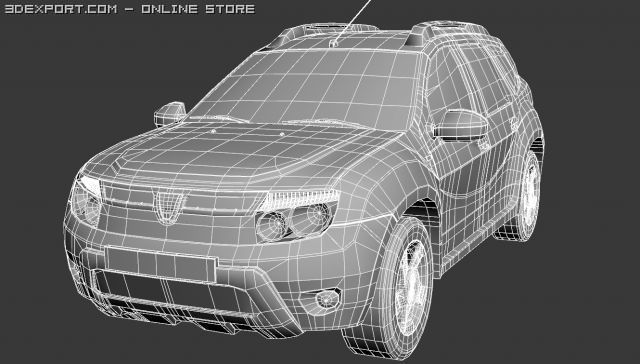 dacia duster 3D Model in SUV 3DExport