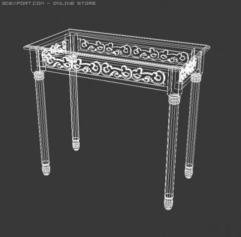 small table 3D Models in Table 3DExport