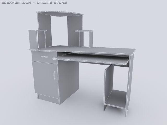 computer table 3D Model in Table 3DExport