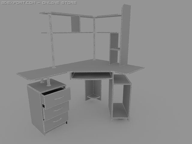 computer table 3D Model in Table 3DExport