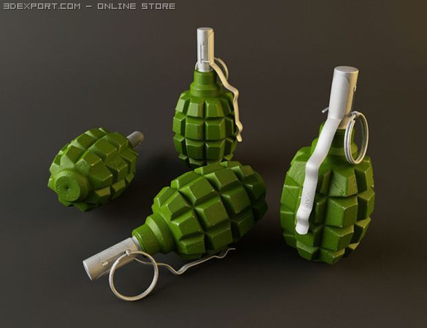 grenades f1 3D Model in Grenade Launchers 3DExport