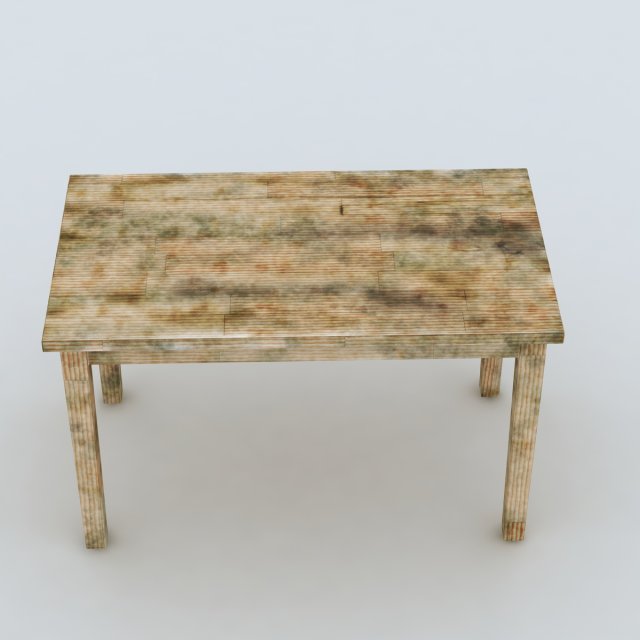 old table Free 3D Model in Table 3DExport