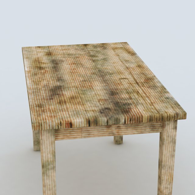 old table Free 3D Model in Table 3DExport