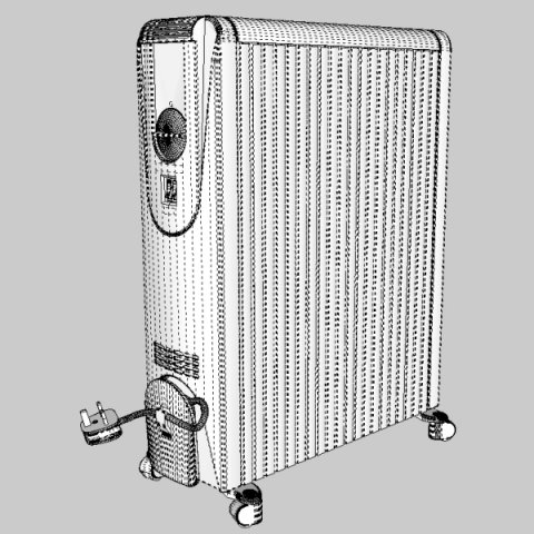 portable heater 3D Model in Household Items 3DExport