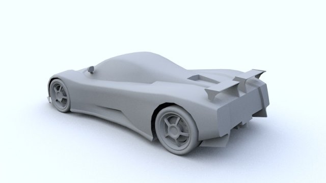 low poly pagani zonda c12 3D Model in Sport Cars 3DExport