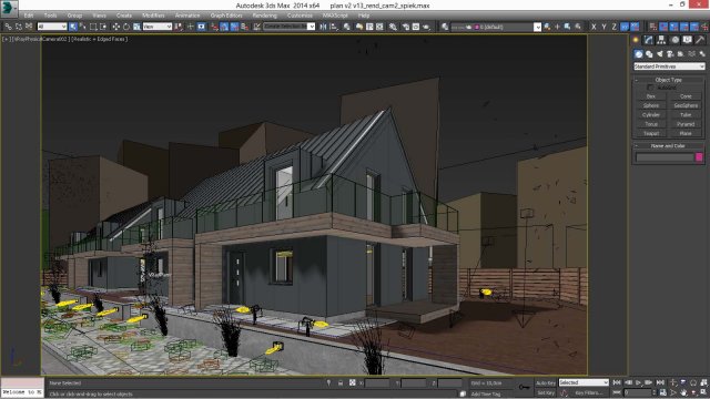 vray night scene - rendering modern house tutorial 3D Model in ...