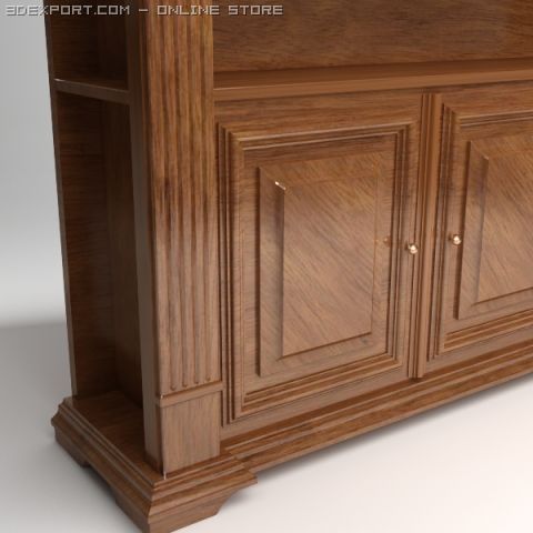 display case cabinet 3D Model in Shelving 3DExport