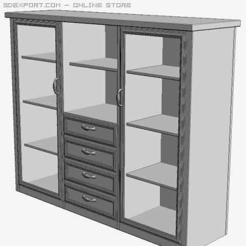 display cabinet 3 3D Model in Shelving 3DExport
