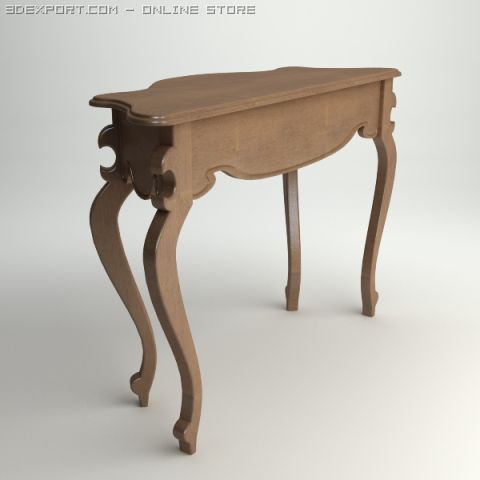 wooden console table 3D Models in Table 3DExport